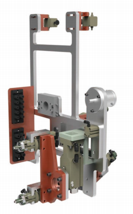 Fixture System Injection Robot Arm White And Blue